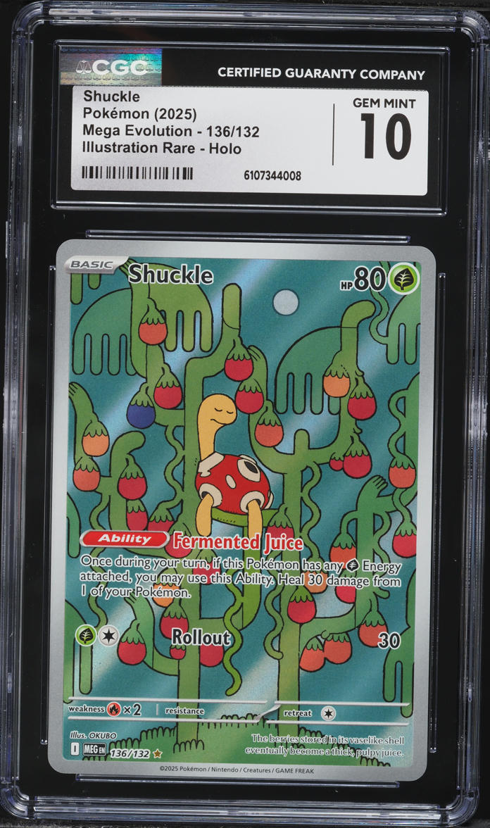 2025 Pokemon Mega Evolution IR Shuckle #136 CGC 10 GEM MINT on Fanatics ...