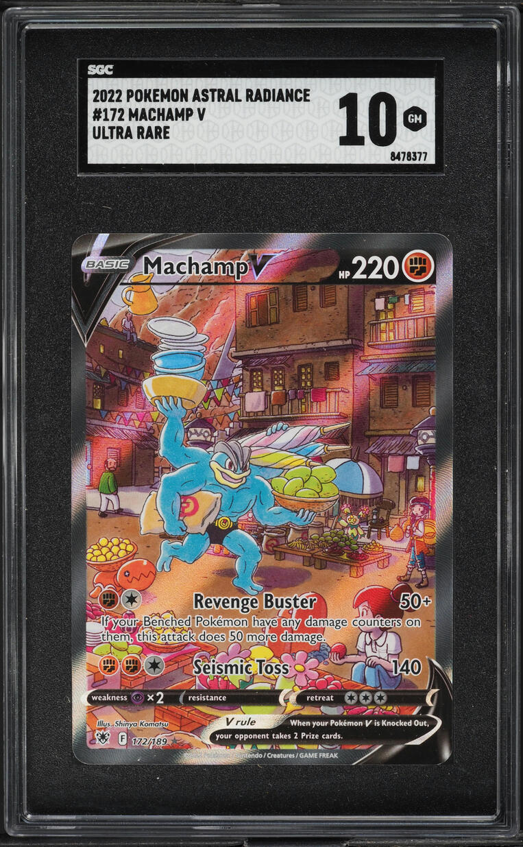 2022 Pokemon Astral Radiance Ultra Rare Machamp V #172 SGC 10 GEM MINT ...