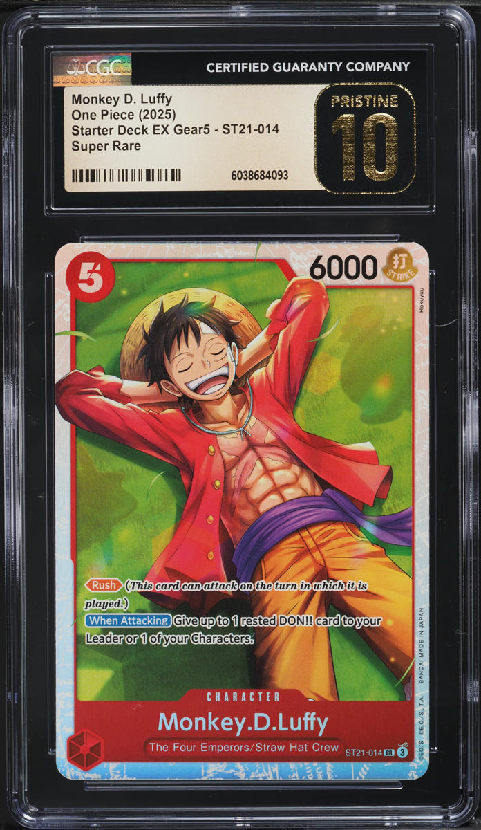 2025 One Piece Starter Deck EX Gear5 Monkey D. Luffy #ST21-014 CGC 10 PRISTINE on Fanatics Collect