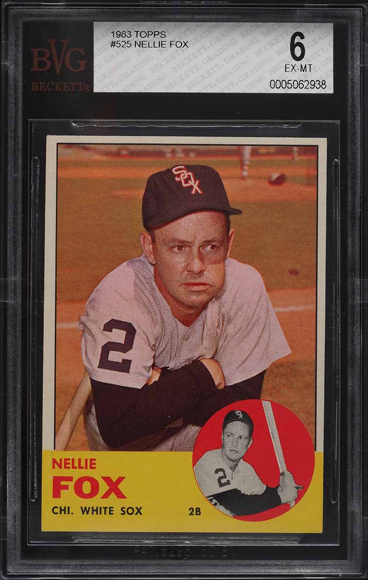 1963 Topps Nellie Fox #525 BVG 6 EXMT on Fanatics Collect