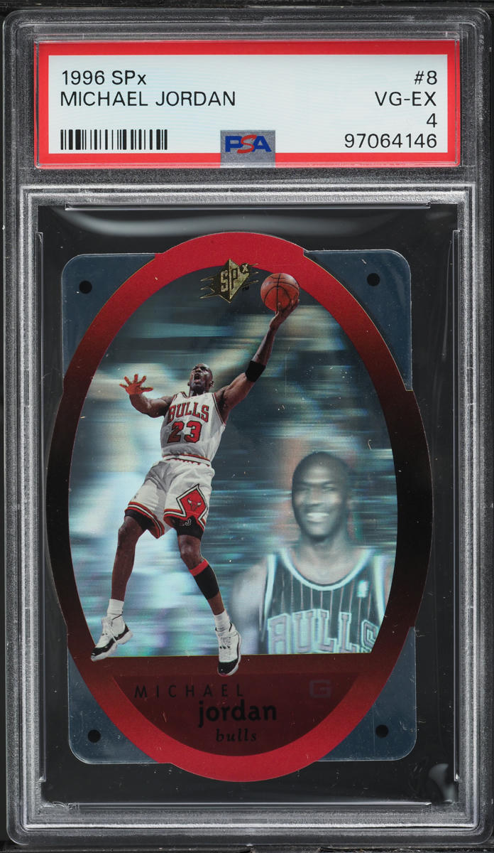 1996 SPx Basketball Michael Jordan #8 PSA 4 VGEX on Fanatics Collect