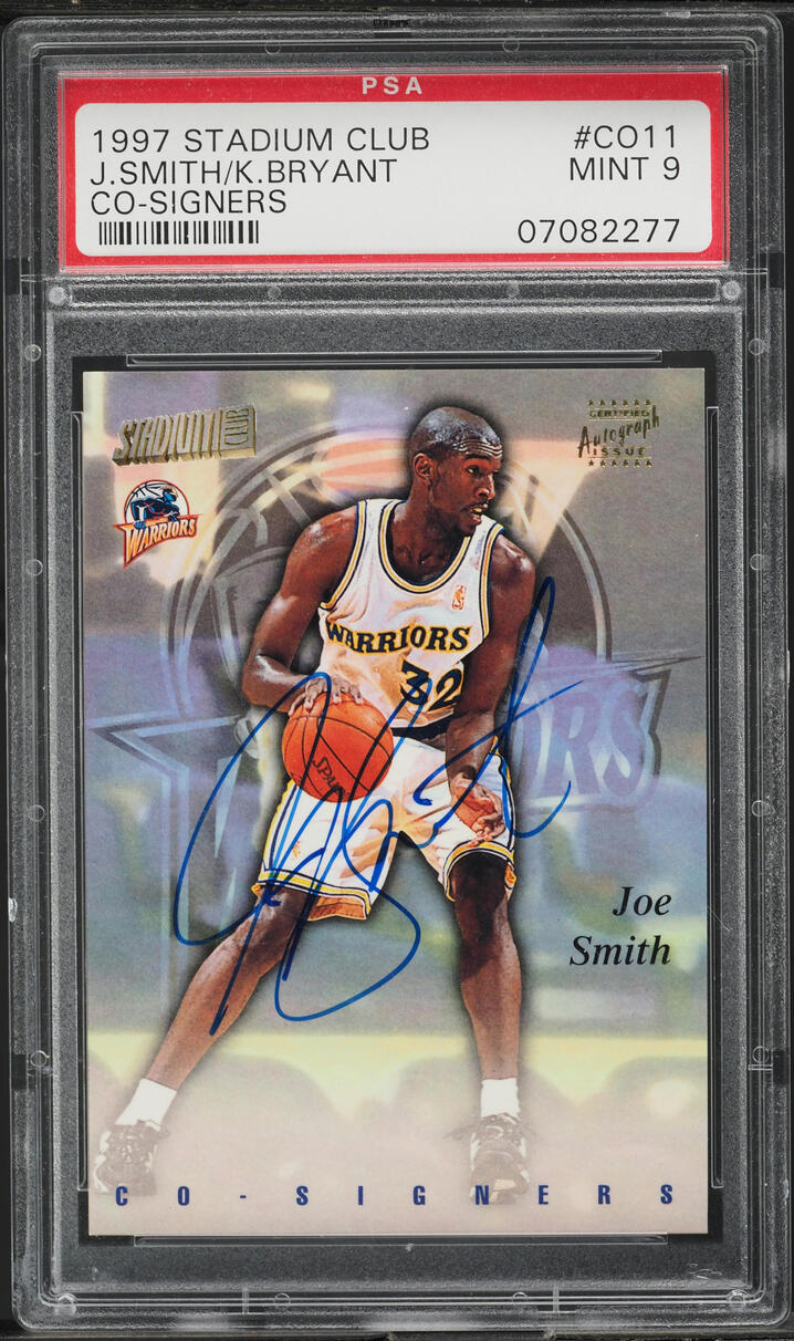 1997 Stadium Club Co Signers Joe Smith Kobe Bryant AUTO #CO11 PSA 9 ...