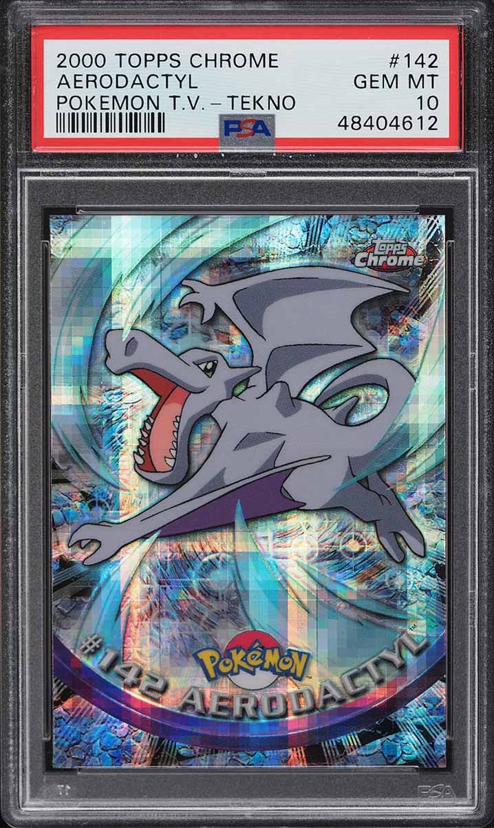 2000 Pokemon Topps Chrome Series 2 T.V. Tekno Aerodactyl #142 PSA 10 ...