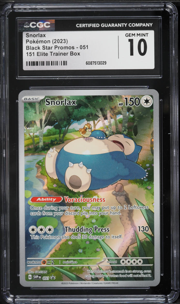 2023 Pokemon Scarlet & Violet Promo 151 ETB Full Art Snorlax #51 CGC 10 ...