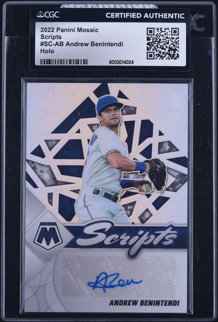 2022 Panini Mosaic Scripts Holo Andrew Benintendi AUTO #SC-AB CGC AUTH ...
