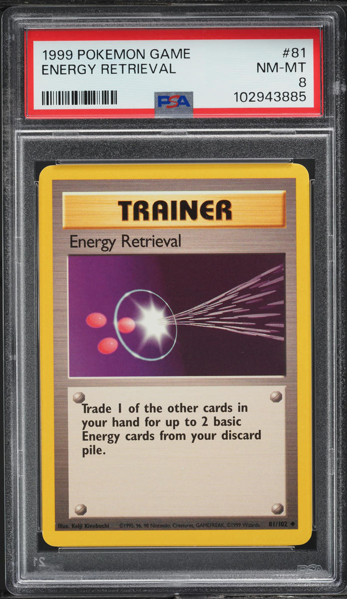 1999 Pokemon Base Set Energy Retrieval #81 PSA 8 NM-MT on Fanatics Collect