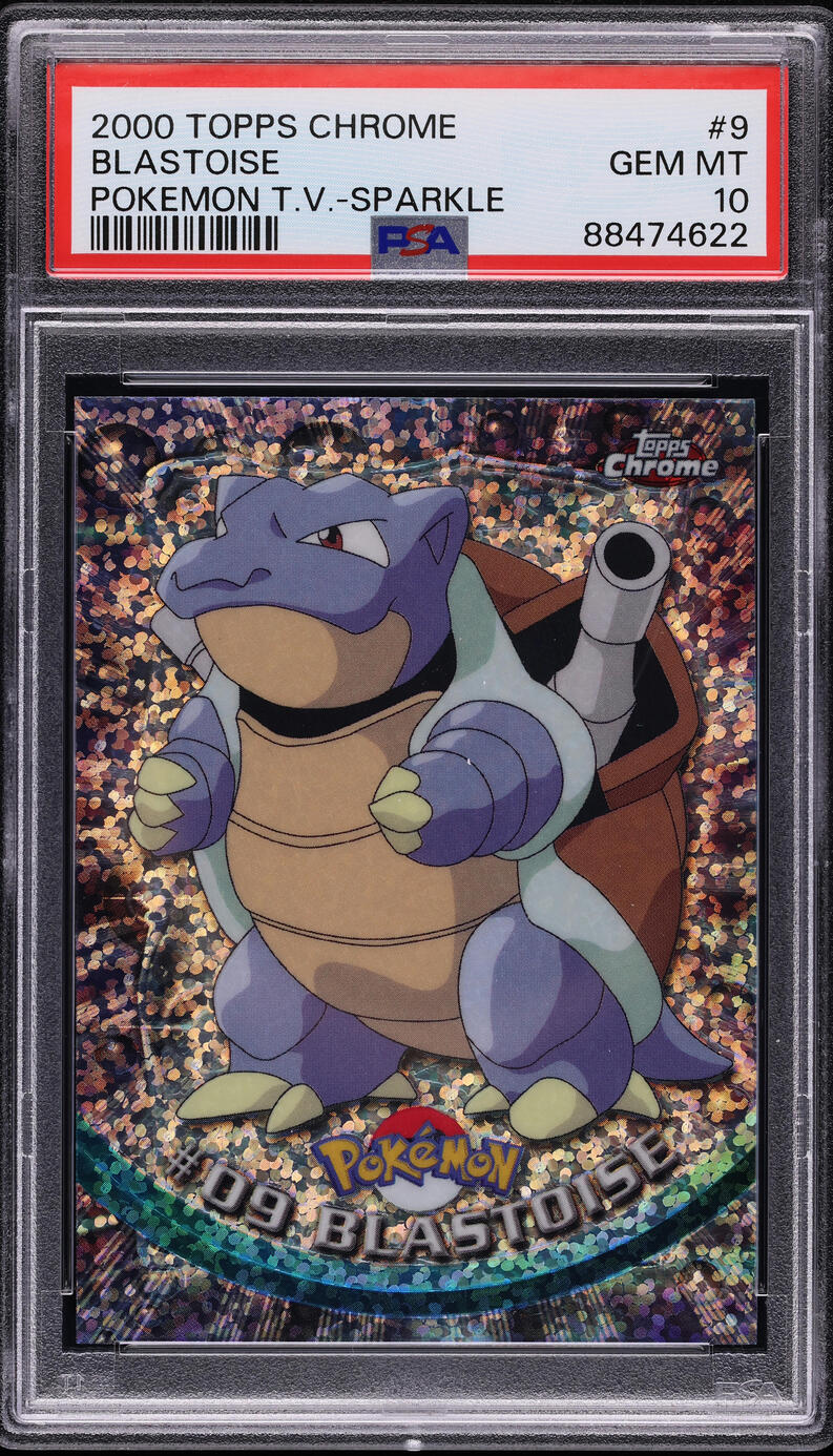 2000 Topps Chrome Pokemon Series 1 Sparkle Blastoise #9 PSA 10 GEM MINT on Fanatics Collect