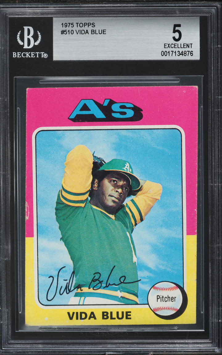 1975 Topps Vida Blue #510 BGS 5 EX on Fanatics Collect