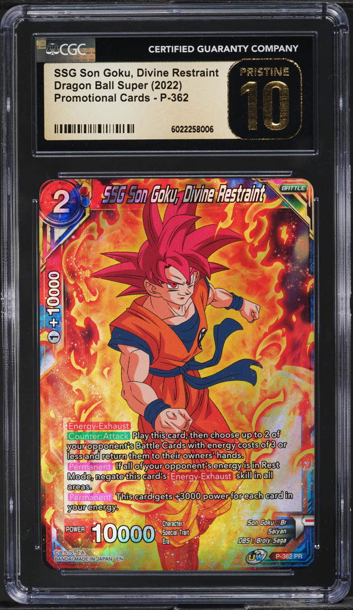 2022 Dragon Ball Super Promo SSG Goku, Divine Restraint #P-362 CGC 10 ...