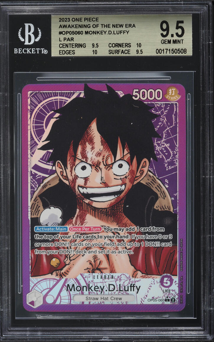 2023 One Piece Awakening Of The New Era Alt Art Monkey D Luffy #OP05 ...