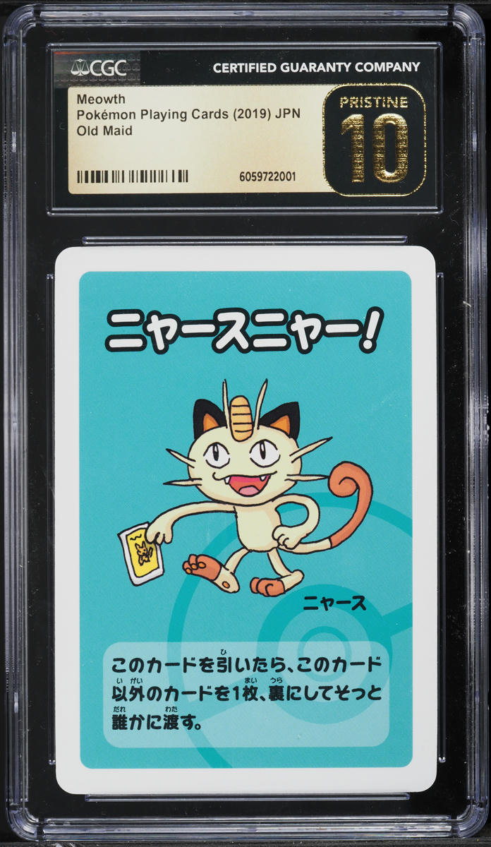 2019 Pokemon Japanese Playing Cards Old Maid Meowth CGC 10 PRISTINE on ...