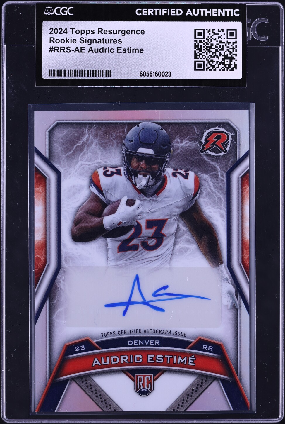 2024 Topps Resurgence Signatures Audric Estime ROOKIE AUTO #RRS-AE CGC ...