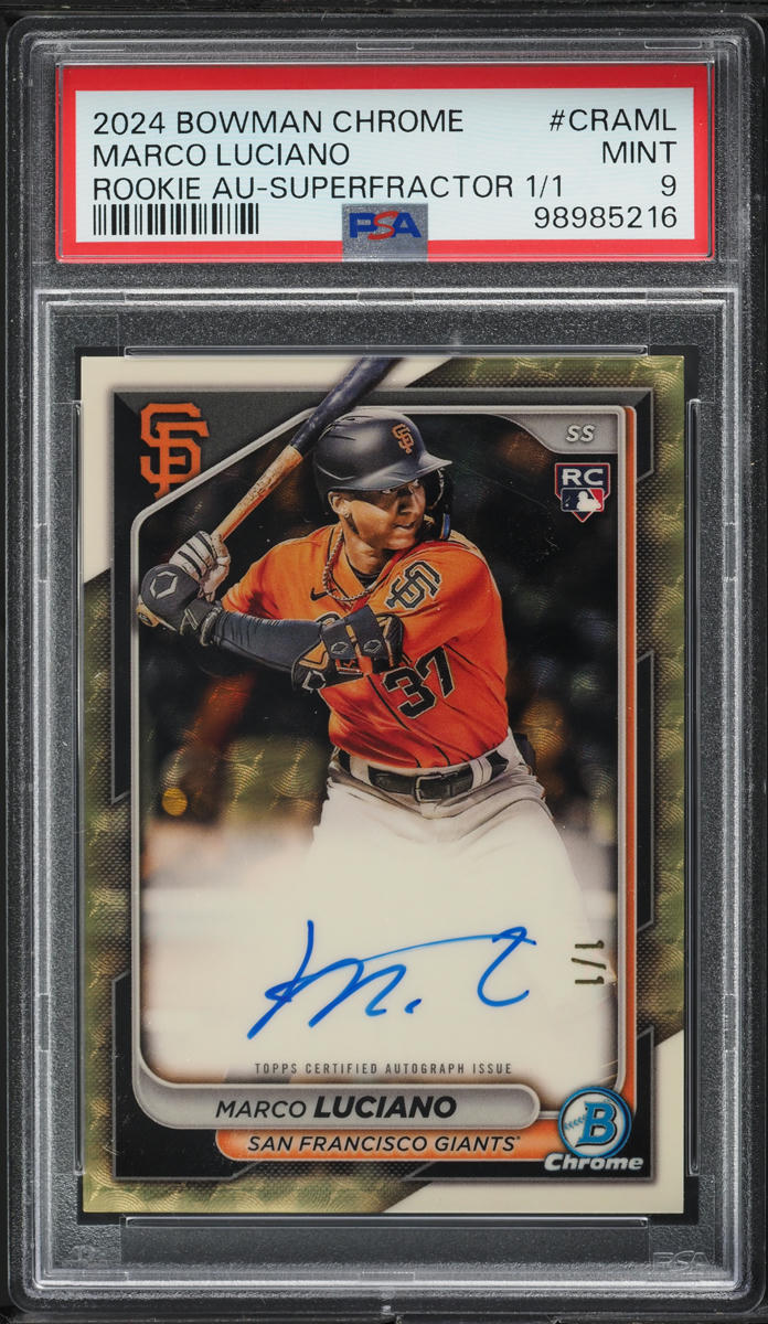 2024 Bowman Chrome Superfractor Marco Luciano ROOKIE AUTO 1/1 #CRAML ...