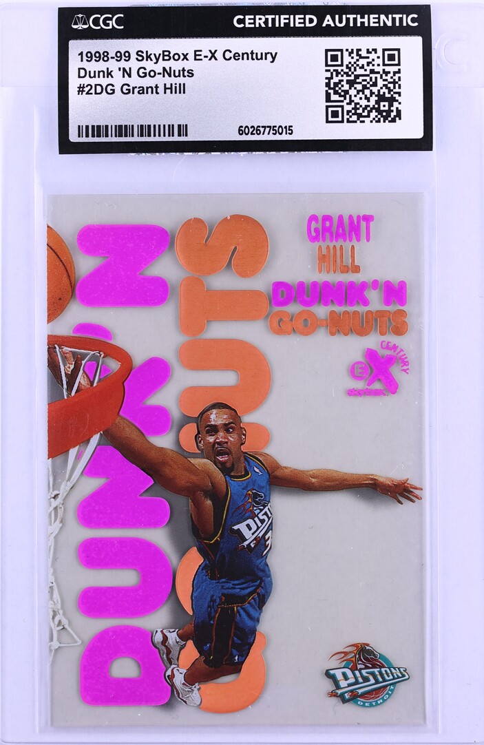 1998 Skybox E-X Century Dunk 'N Go-Nuts Grant Hill #2DG CGC AUTH on ...