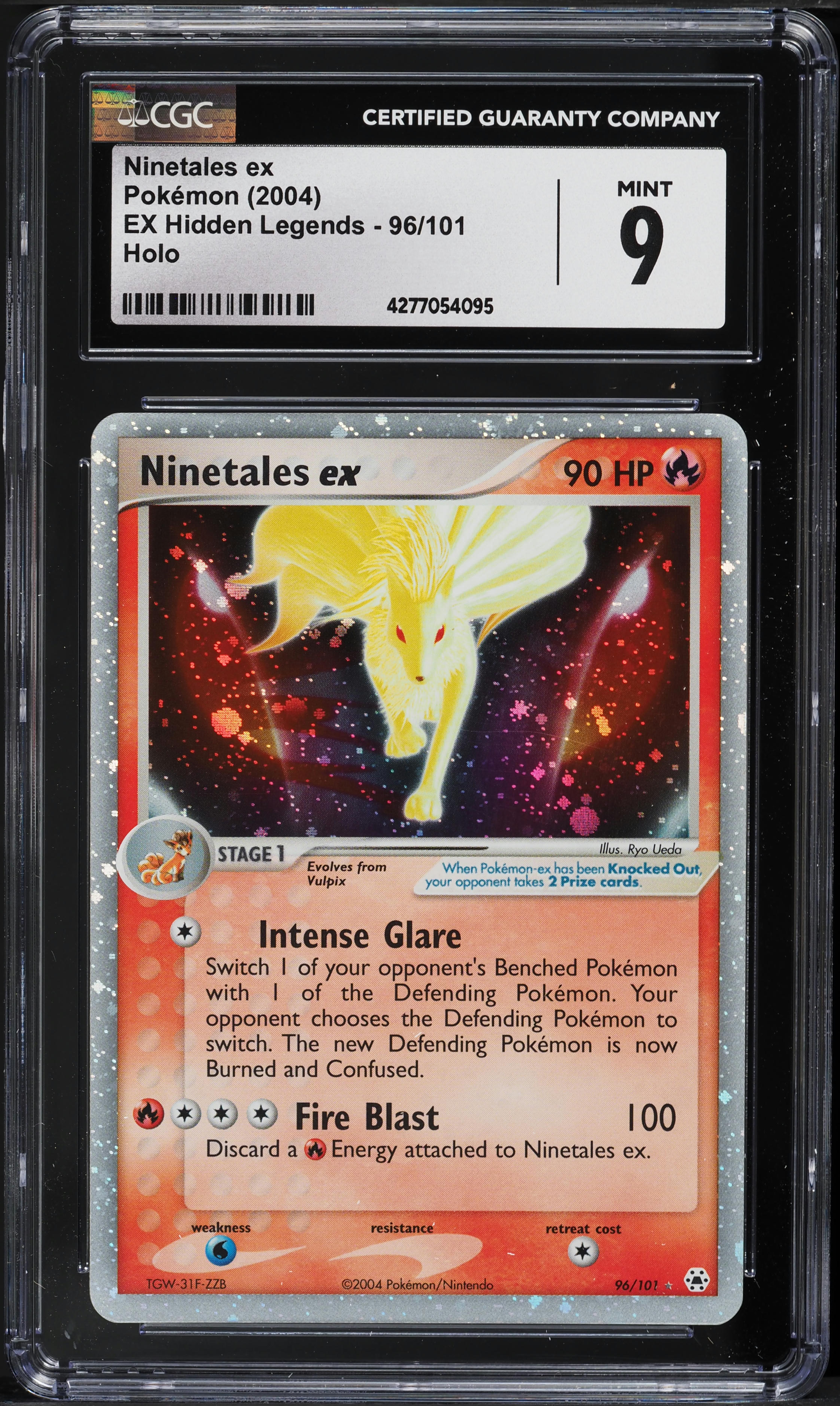 2004 Pokemon EX Hidden Legends Holo Ninetales ex #96 CGC 9 MINT on ...