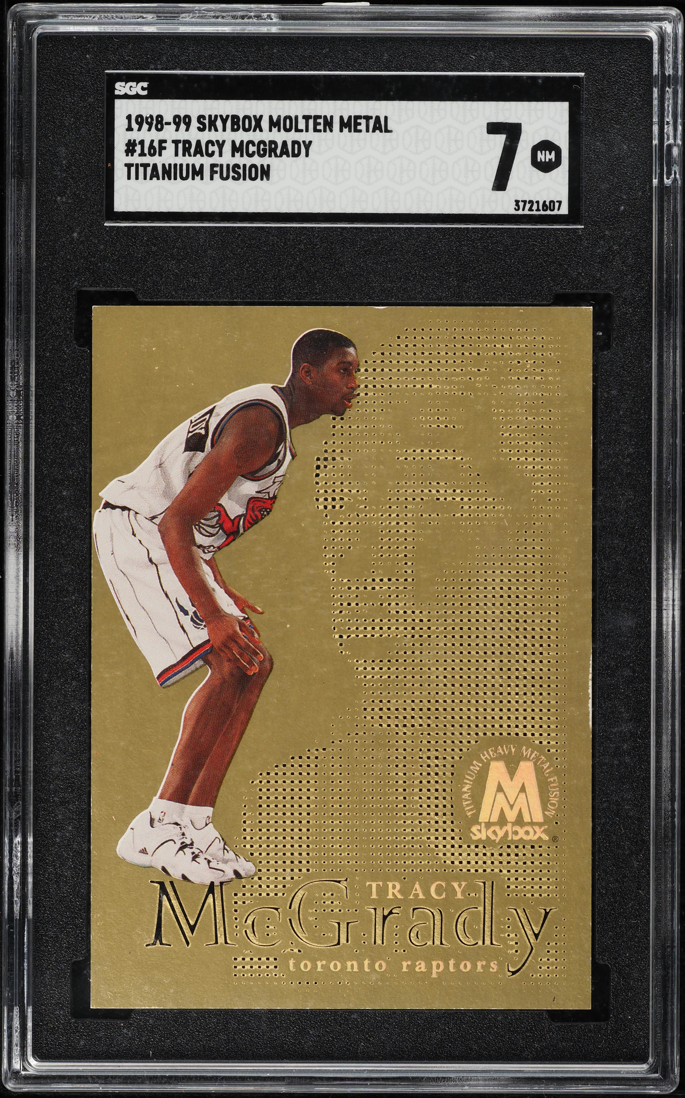 1998 Skybox Molten Metal Titanium Fusion Tracy McGrady #16F SGC 7 NRMT on Fanatics Collect