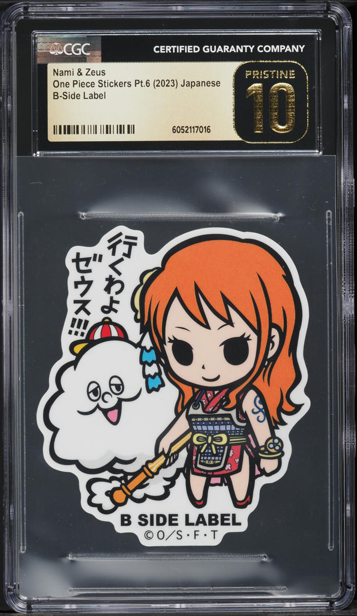 2023 One Piece Japanese Stickers Part 6 B-Side Label Nami & Zeus CGC 10 ...