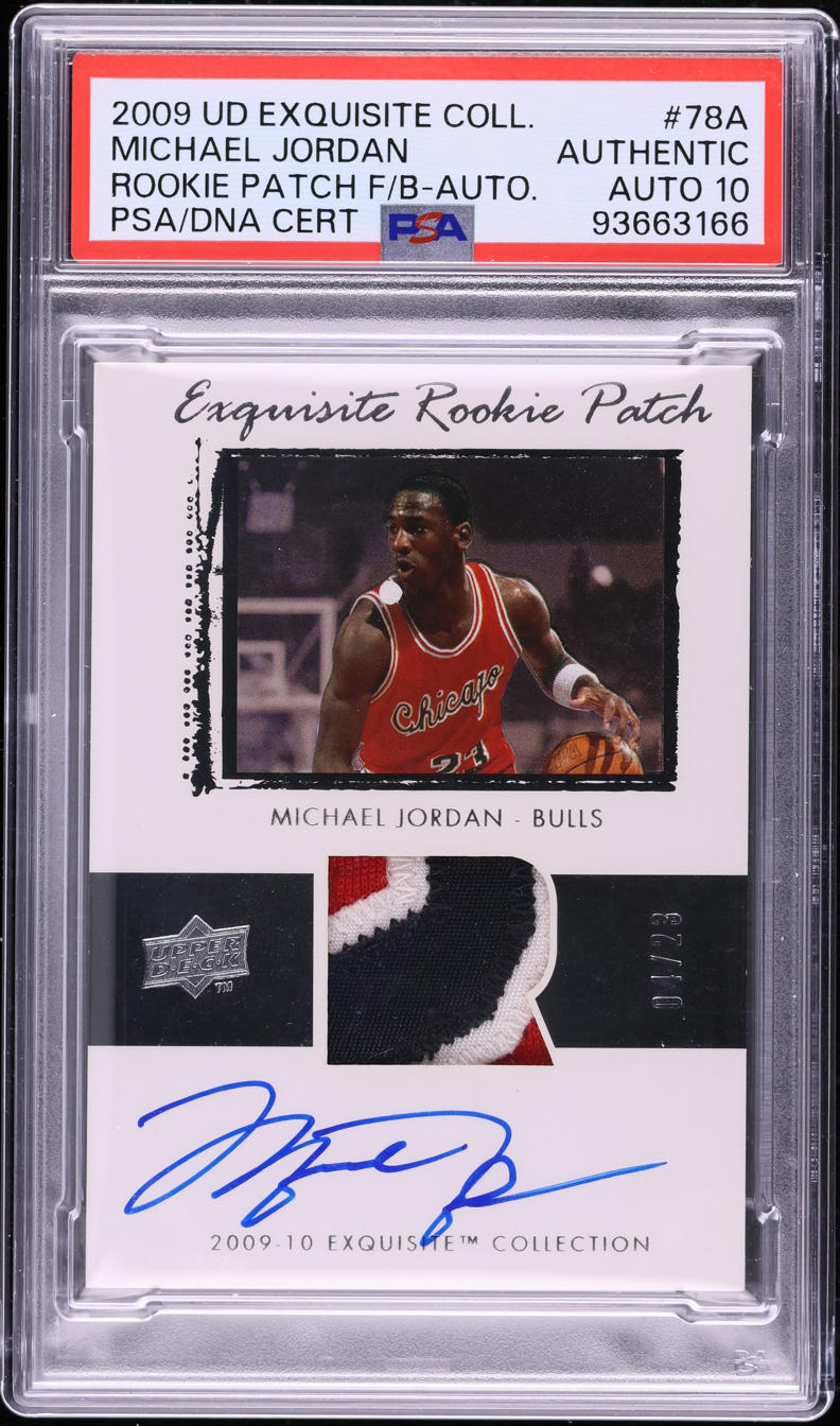2009 Exquisite Collection Michael Jordan PATCH AUTO DNA 10 /23 #78A PSA ...