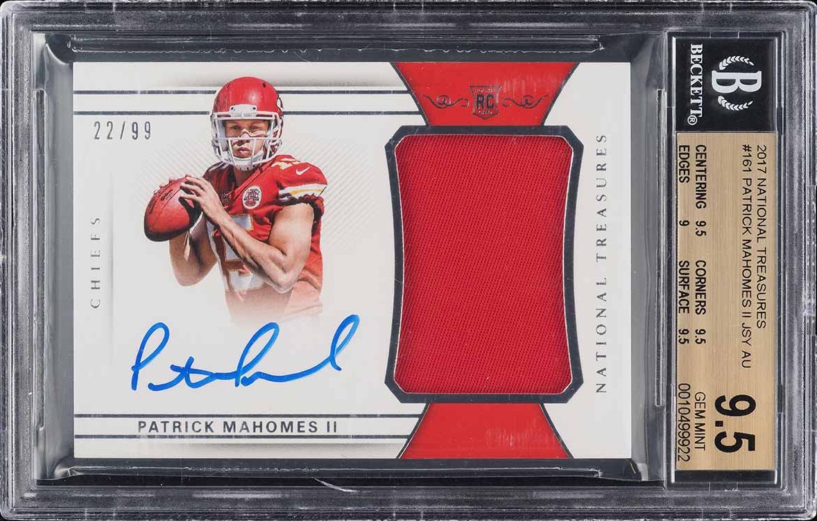 2017 National Treasures Patrick Mahomes II ROOKIE PATCH AUTO /99 #161 ...