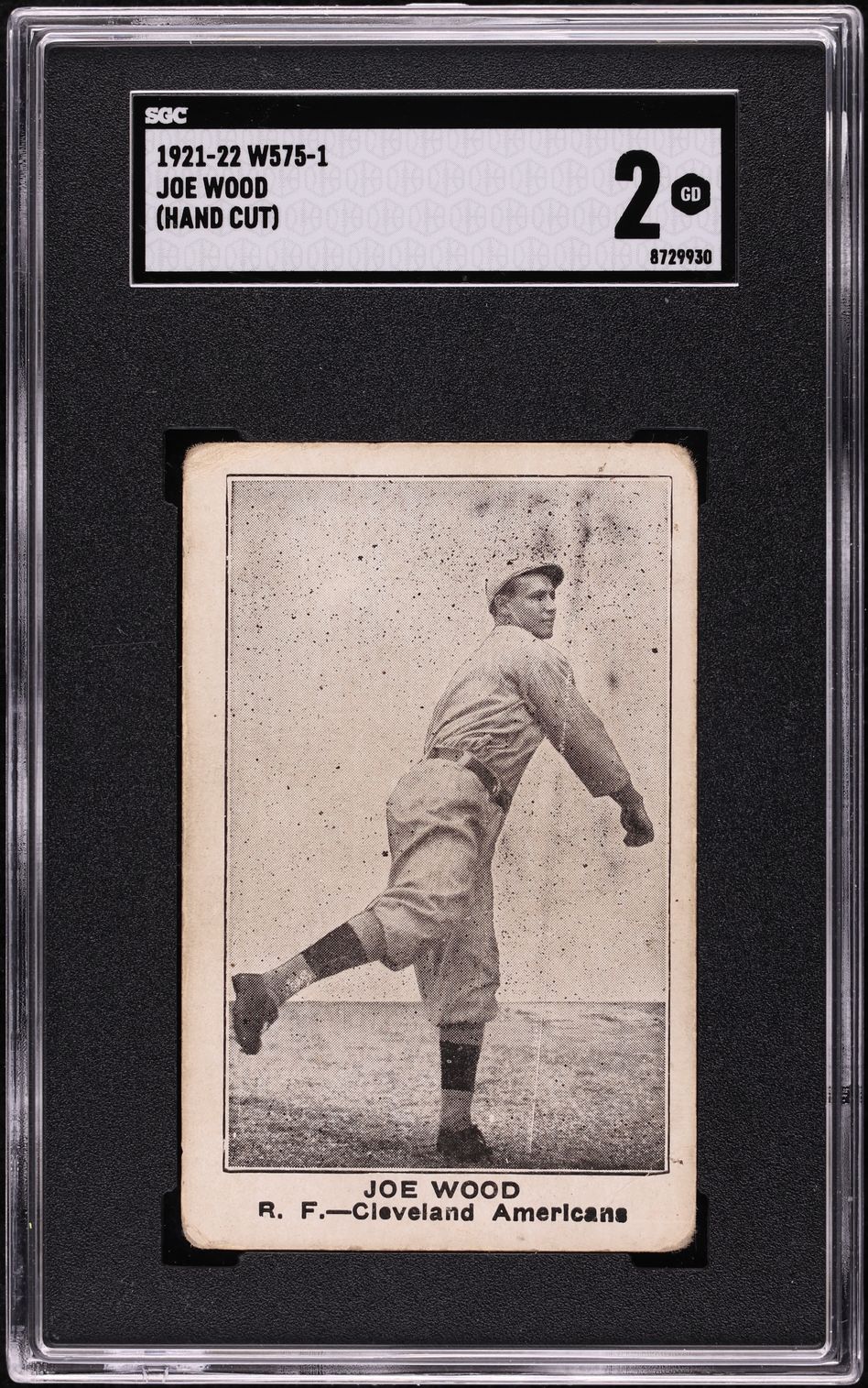 1921 W575-1 Strip Card Smoky Joe Wood SGC 2 GD on Fanatics Collect