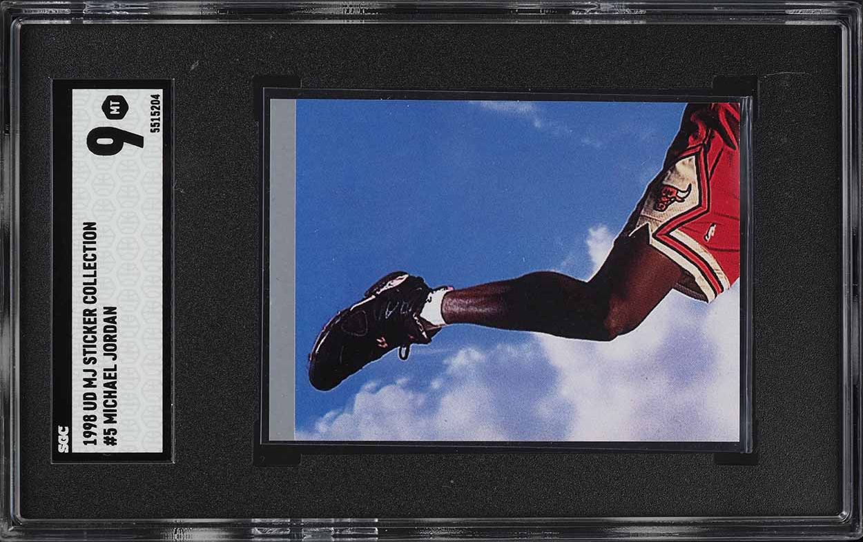 1998 Upper Deck MJ Sticker Collection Michael Jordan #5 SGC 9 MINT on ...