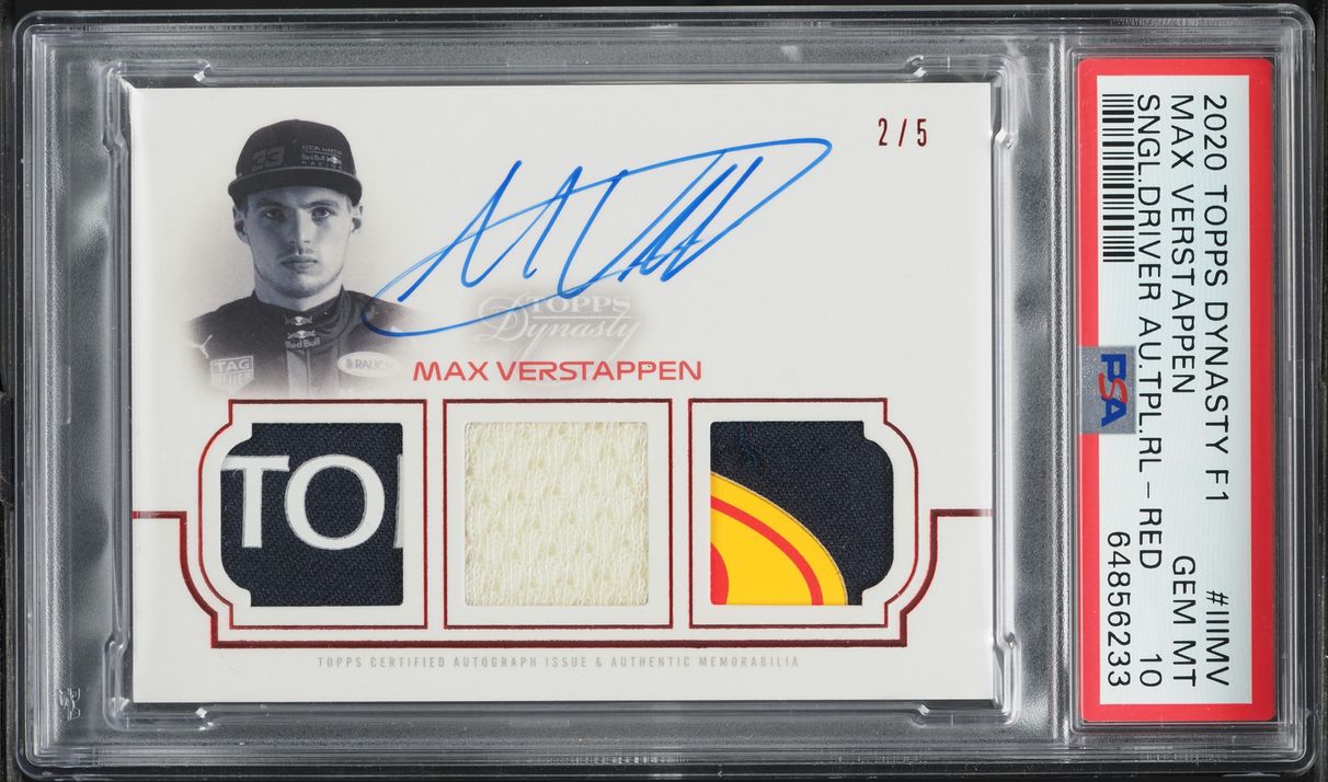 2020 Topps Dynasty F1 Triple Red Max Verstappen ROOKIE PATCH AUTO /5 ...