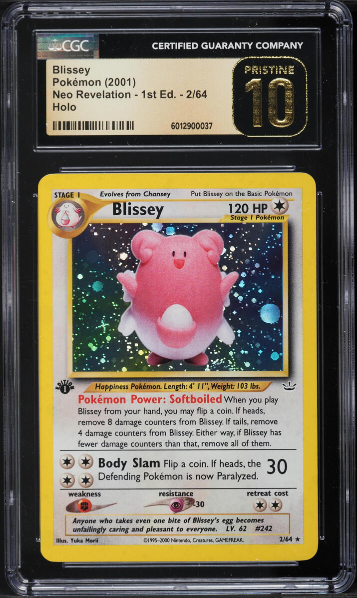 2001 Pokemon Neo Revelation 1st Edition Holo Blissey #2 CGC 10 PRISTINE on Fanatics Collect