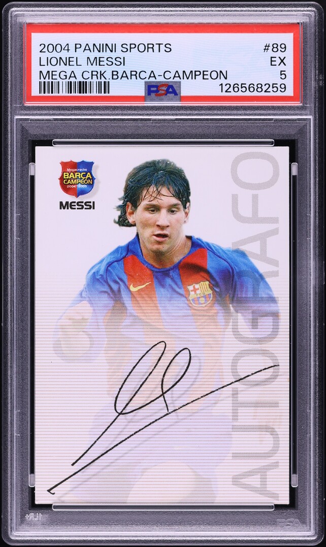 2004 Panini Sports Mega Cracks Barca Campeon Lionel Messi ROOKIE #89 ...