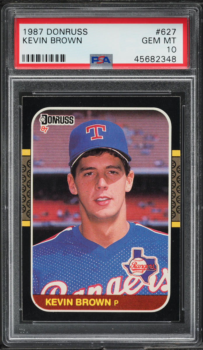 1987 Donruss Kevin Brown ROOKIE #627 PSA 10 GEM MINT on Fanatics Collect