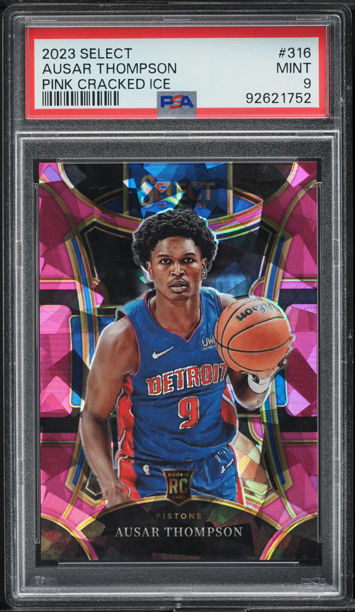 2023 Select Mezzanine Pink Cracked Ice Ausar Thompson ROOKIE /99 #316 PSA 9 MINT on Fanatics Collect