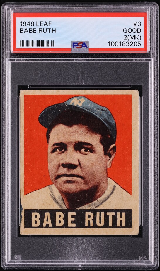 1948 Leaf Babe Ruth #3 PSA 2(mk) GD on Fanatics Collect