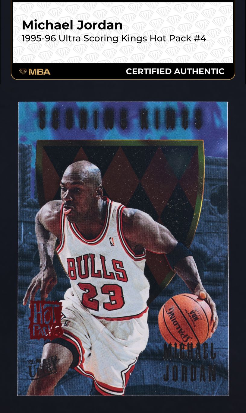 1995 Ultra Scoring Kings Hot Pack Michael Jordan #4 MBA AUTH on ...