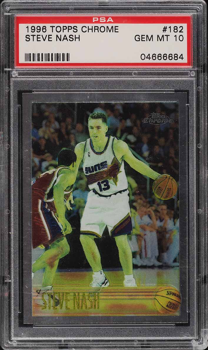 1996 Topps Chrome Steve Nash ROOKIE #182 PSA 10 GEM MINT on Fanatics ...