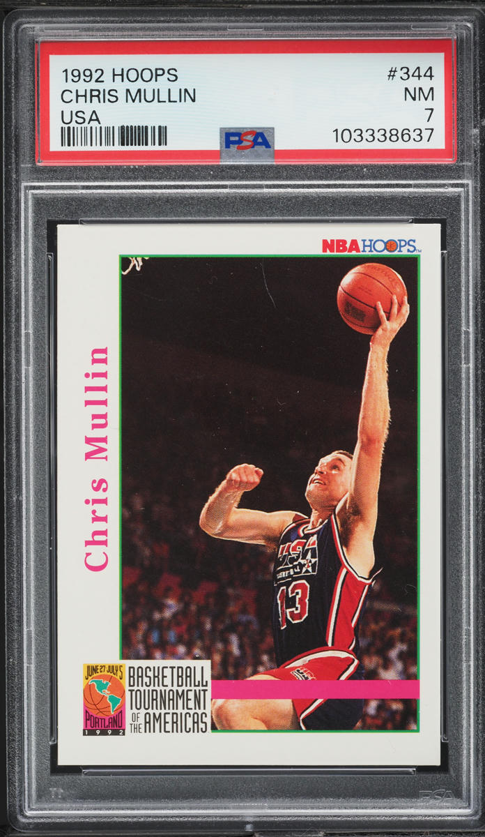 1992 Hoops USA Chris Mullin #344 PSA 7 NRMT on Fanatics Collect