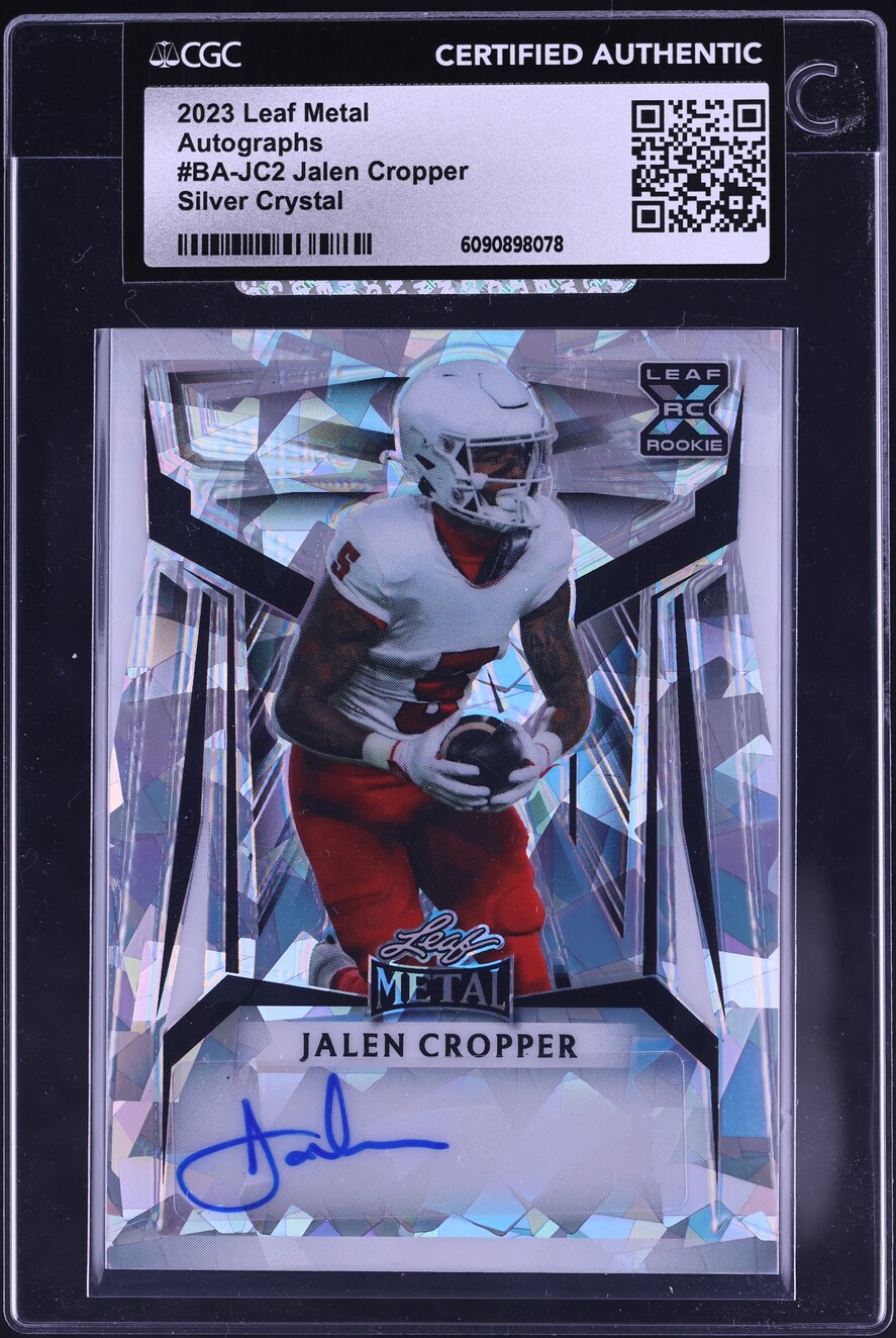 2023 Leaf Metal Silver Crystal Jalen Cropper ROOKIE AUTO /7 #BA-JC2 CGC ...