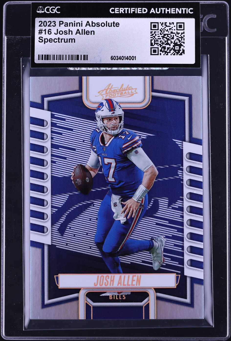 2023 Absolute Spectrum Josh Allen #16 CGC AUTH on Fanatics Collect