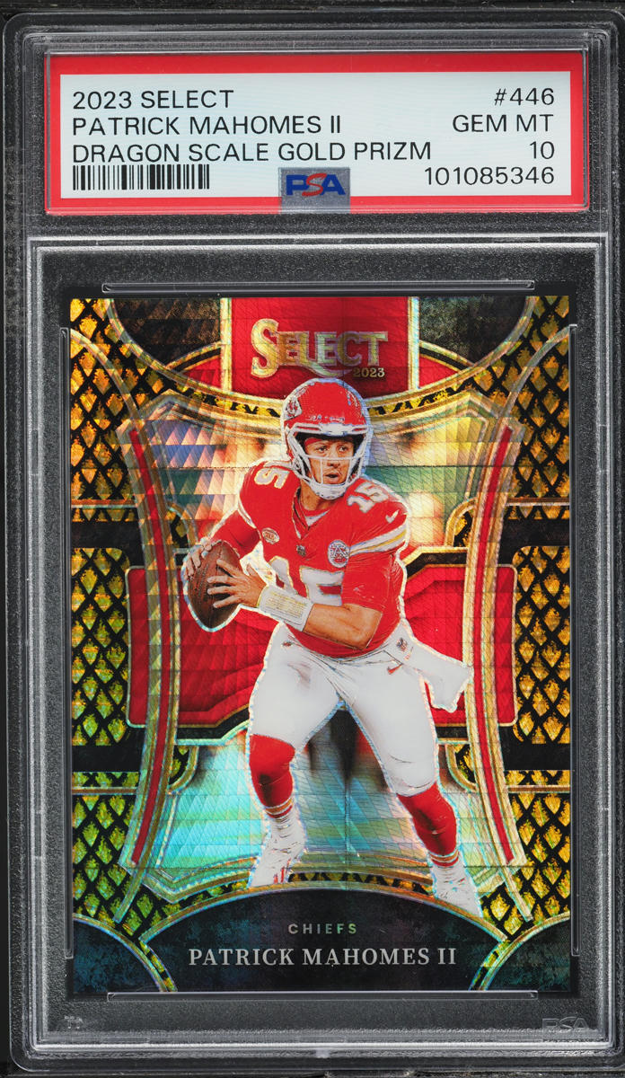 2023 Select Suite Level Dragon Scale Gold Prizm Patrick Mahomes II /10 PSA 10 on Fanatics Collect