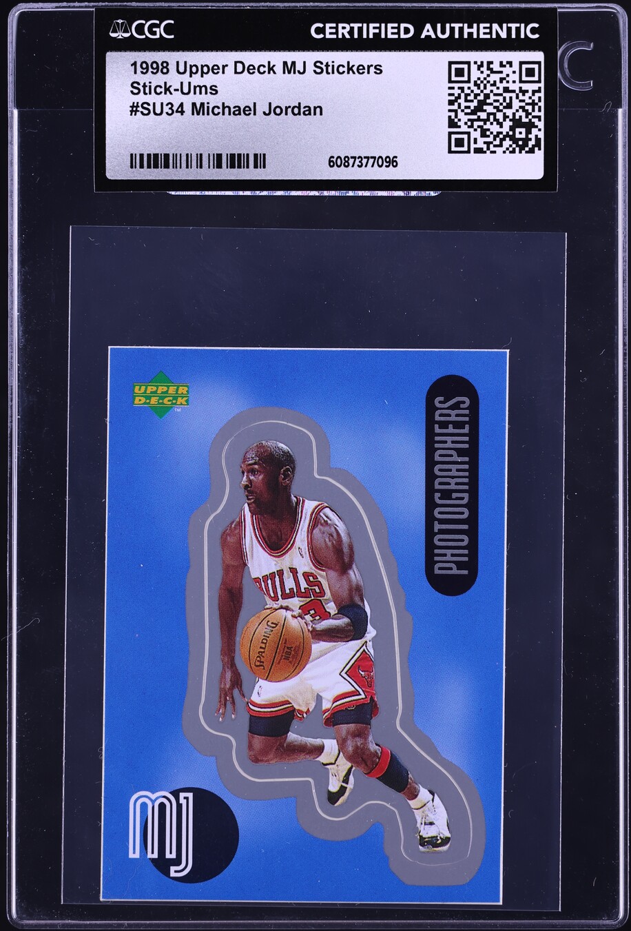 1998 Upper Deck MJ Stickers Stick-Ums Michael Jordan #SU34 CGC AUTH on ...