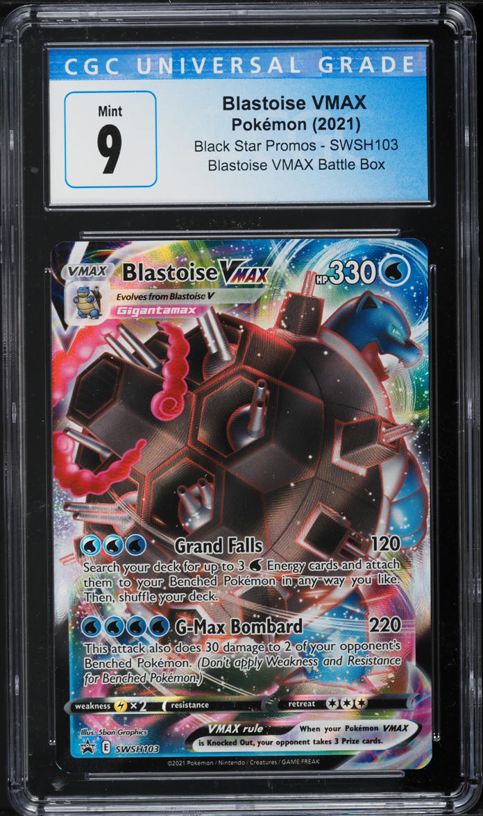 2021 Pokemon SWSH Black Star Promo Battle Box Full Art Blastoise VMAX ...