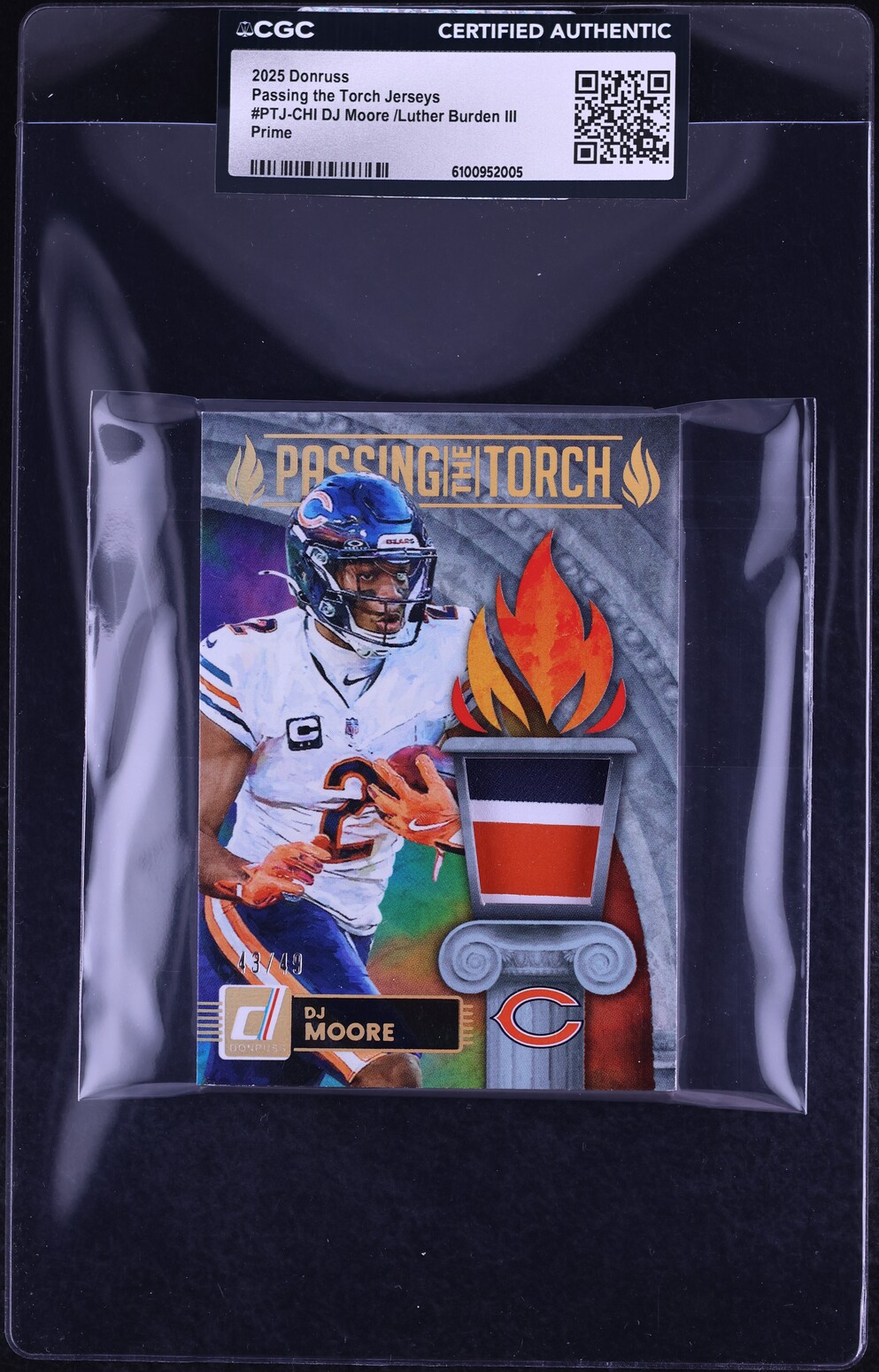 2025 Donruss Passing The Torch Prime DJ Moore Luther Burden III ROOKIE ...