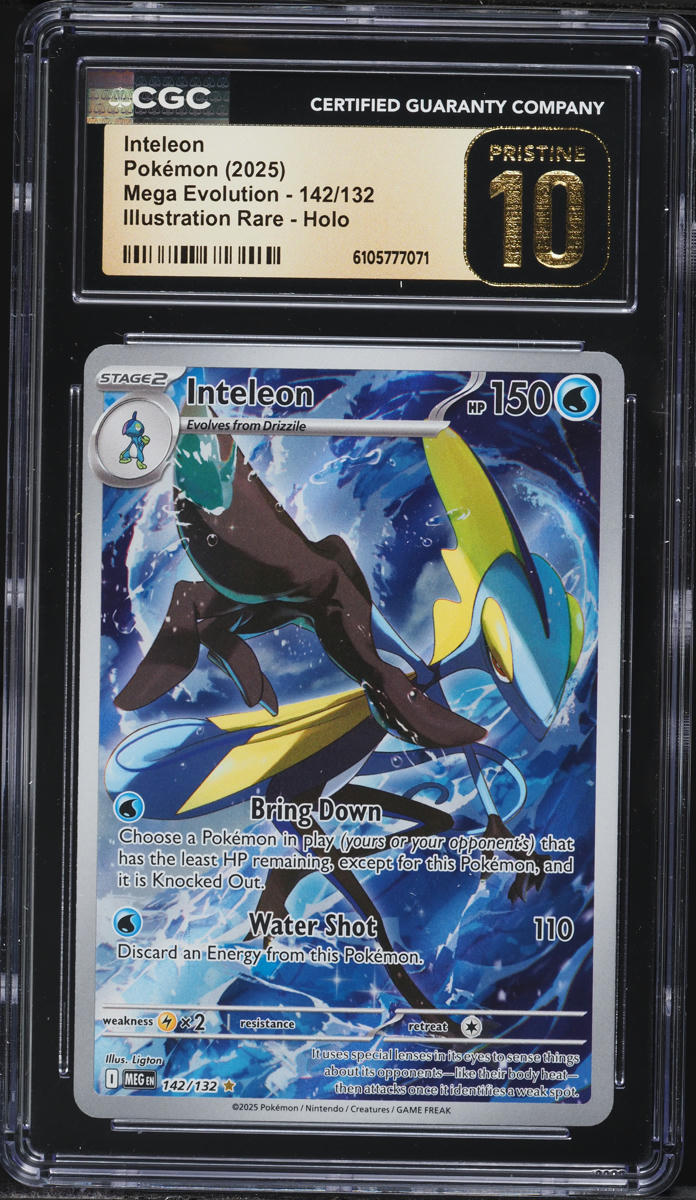 2025 Pokemon Mega Evolution IR Inteleon #142 CGC 10 PRISTINE on ...