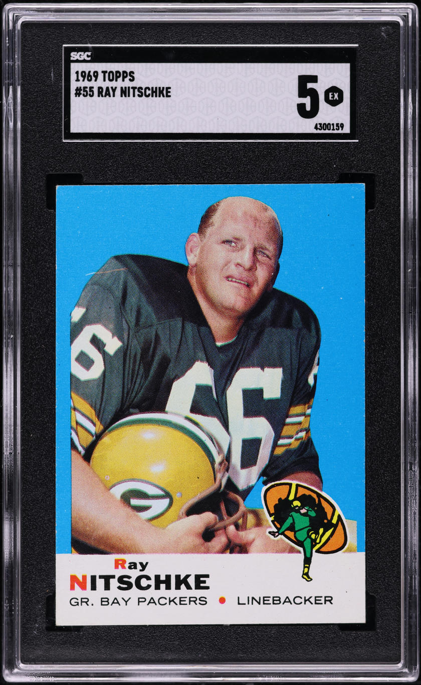 1969 Topps Football Ray Nitschke #55 SGC 5 EX on Fanatics Collect