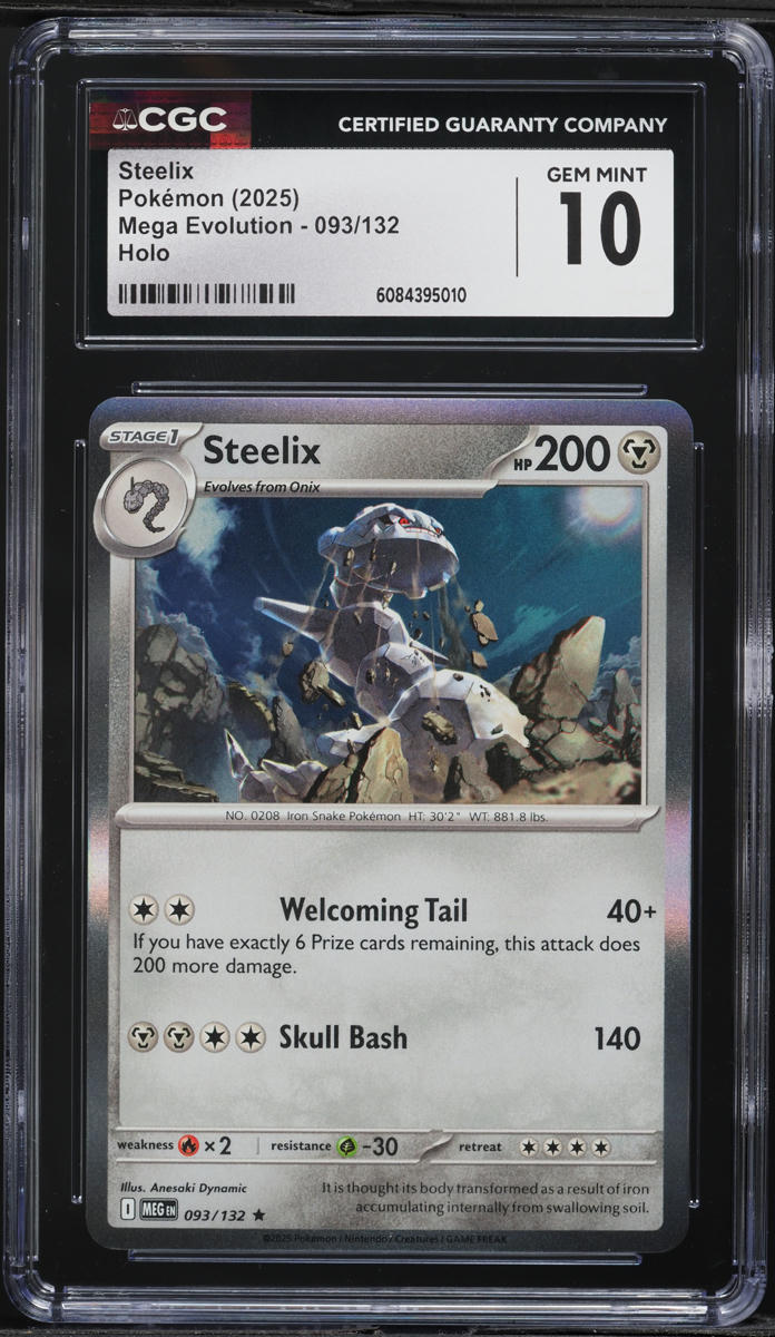 2025 Pokemon Mega Evolution Holo Steelix #93 CGC 10 GEM MINT on ...