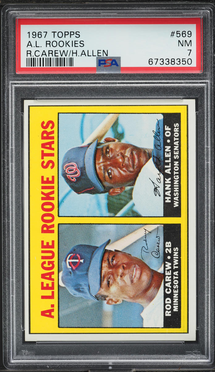 1967 Topps Rod Carew ROOKIE #569 PSA 7 NRMT on Fanatics Collect