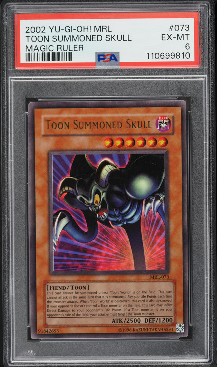 2002 Yu-Gi-Oh! Magic Ruler Toon Summoned Skull #MRL-073 PSA 6 EXMT on ...