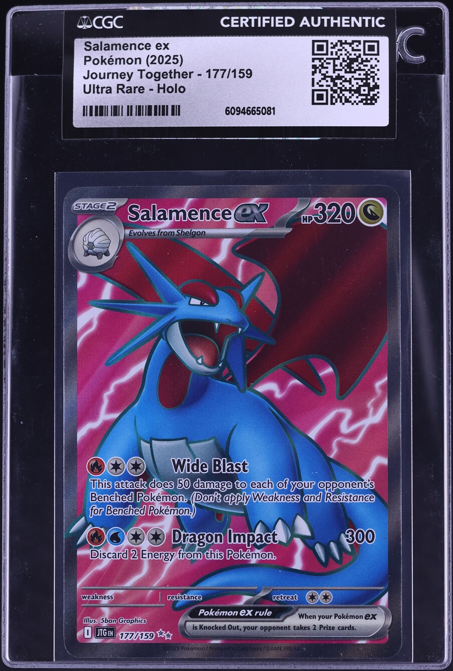 2025 Pokemon Scarlet & Violet Journey Together Full Art Salamence EX ...
