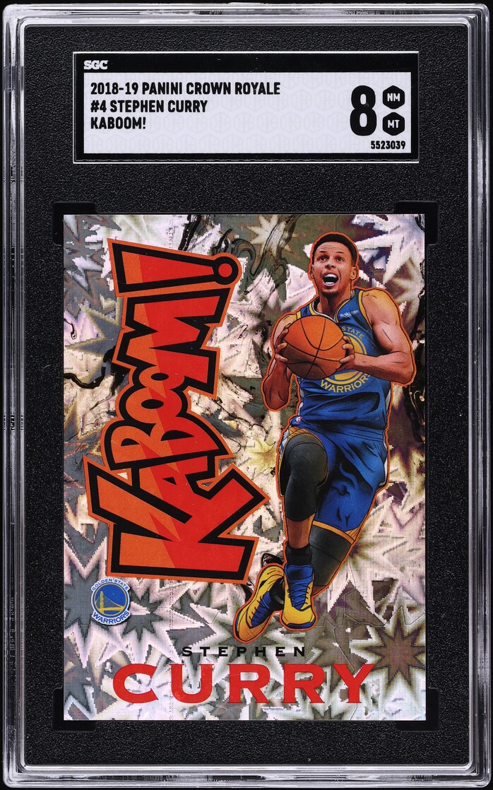 2018 Crown Royale Kaboom! Stephen Curry #4 SGC 8 NM-MT on Fanatics Collect