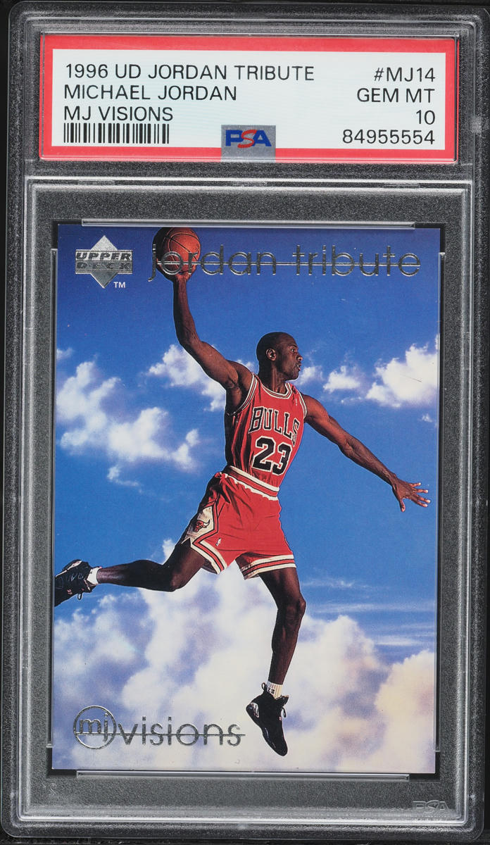 1996 Upper Deck Tribute MJ Visions Michael Jordan #MJ14 PSA 10 GEM MINT on Fanatics Collect