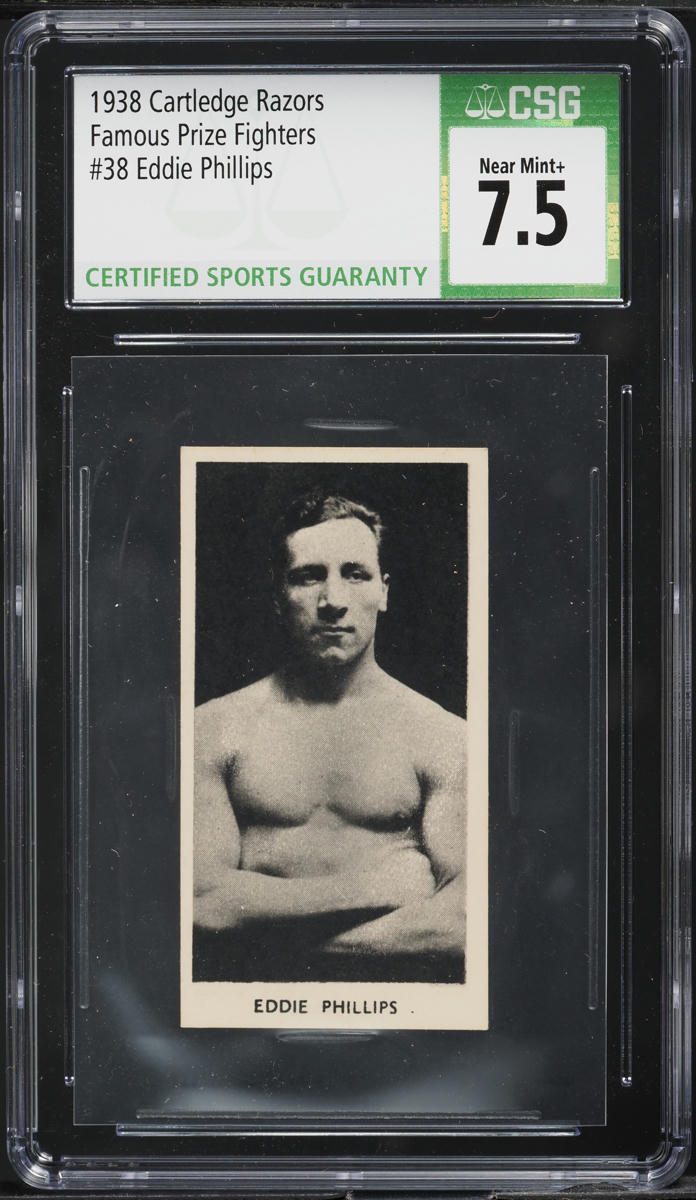 1938 Cartledge Famous Prize Fighters Eddie Phillips #38 CSG 7.5 NRMT+ ...