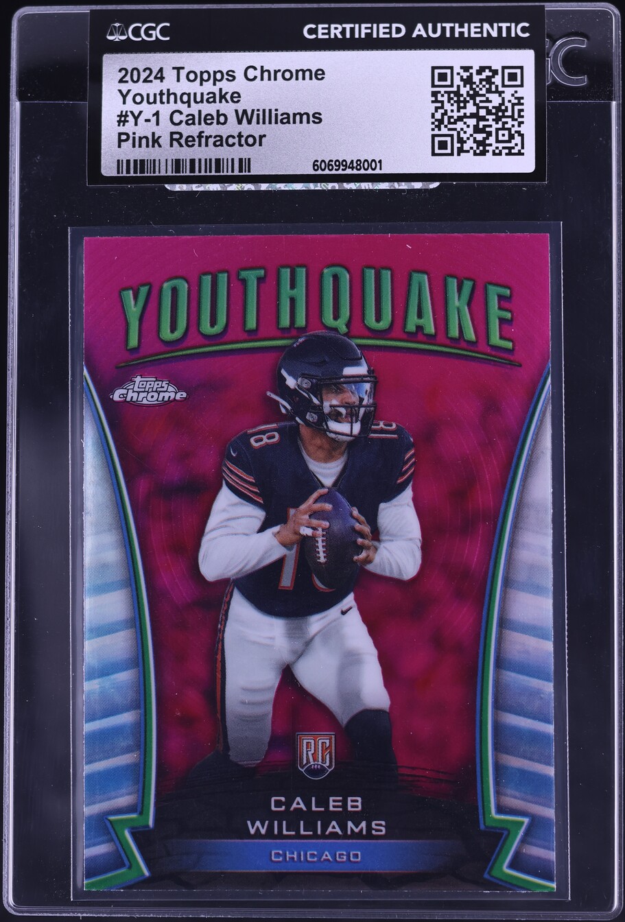 2024 Topps Chrome Youthquake Pink Refractor Caleb Williams ROOKIE #Y-1 ...